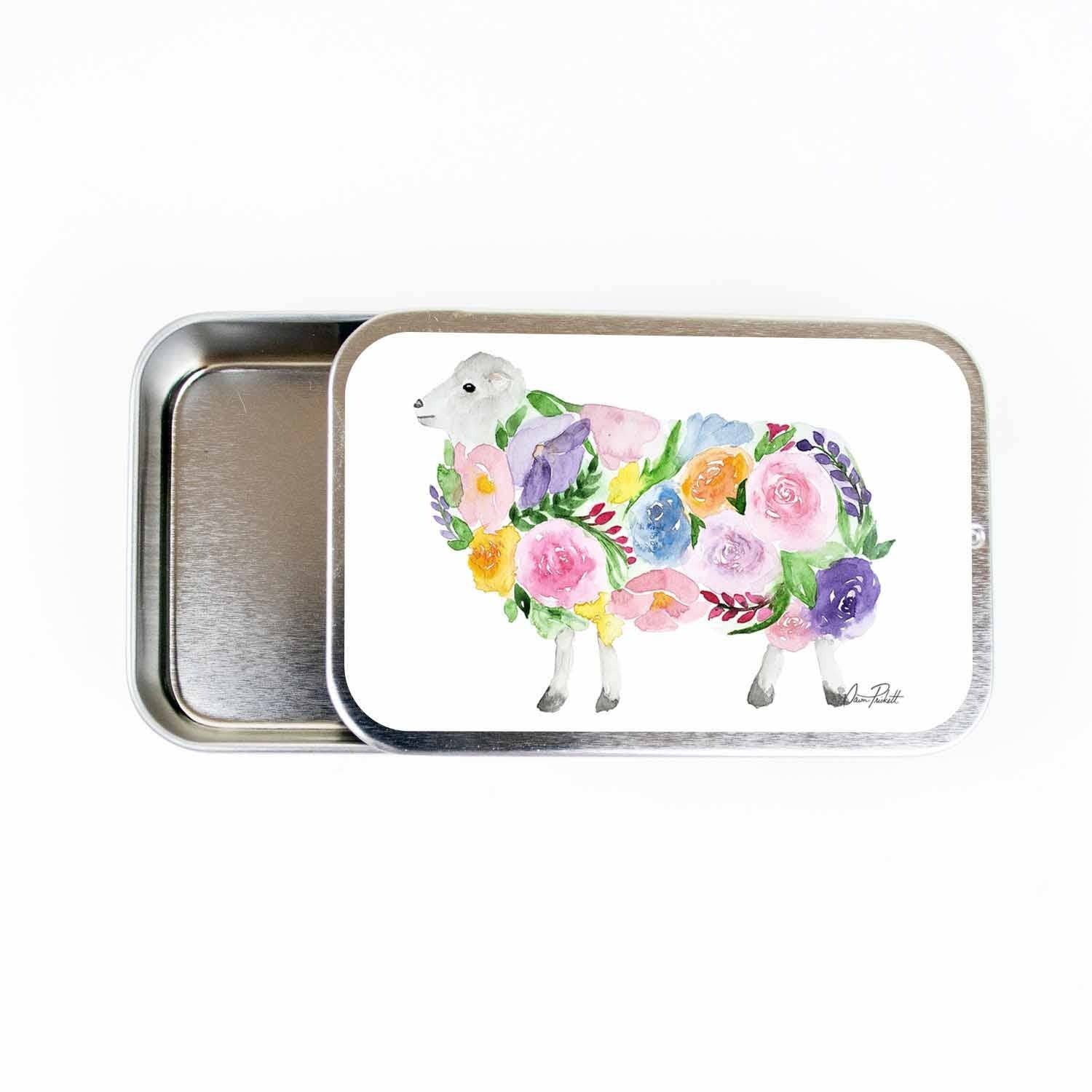 Twice Sheared Sheep - Floral Sheep Stitch Marker Storage Tin | For Ewe ...